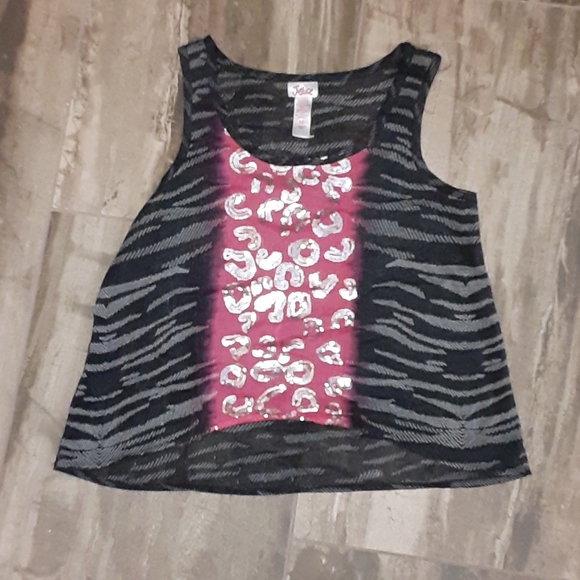 Justice | Shirts & Tops | Justice Size Sheer Animal Print Tank | Poshmark